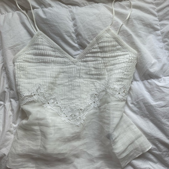 Zara | Tops | Zara White Camisole Top | Poshmark